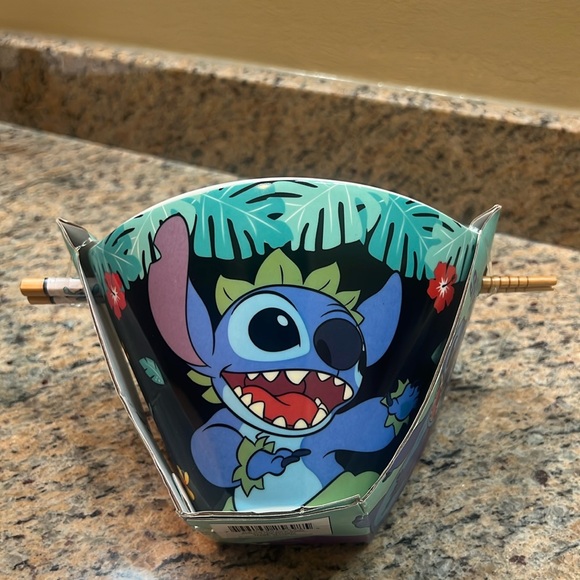Disney | Other | Disney Stitch Hawaiian Nights Noodle Bowl W Chopsticks ...